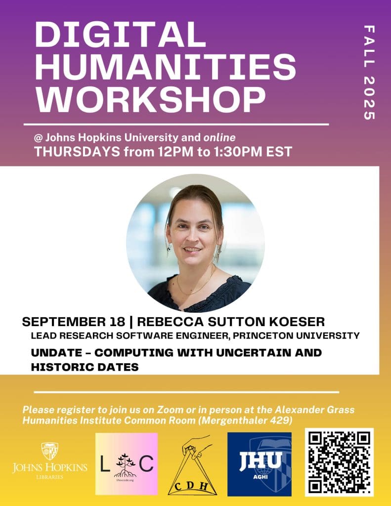 Digital Humanities Workshop: Undate, with Rebecca Sutton Koeser ...
