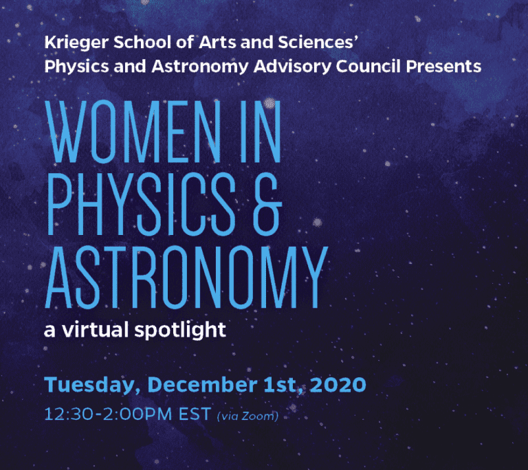 Women in Physics & Astronomy Spotlight – December 1, 2020, 12:30 ...